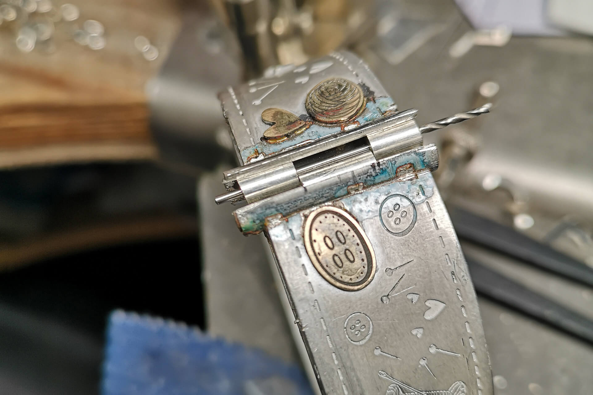Hinged Churched Mouse Bangle - Silver Forge Jewellery